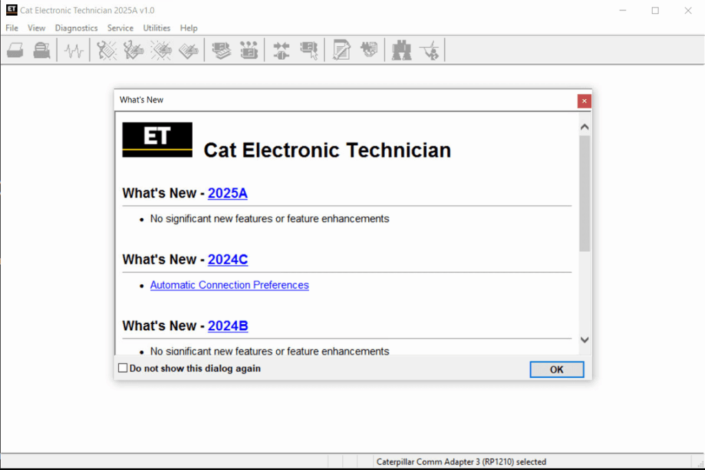 CAT ET 2025A – Caterpillar Diagnostic Software - Autotech Diesel
