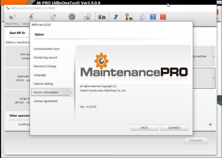 Hitachi MPDr 3.20 Diagnostic Software – Full Version for Hitachi Heavy ...